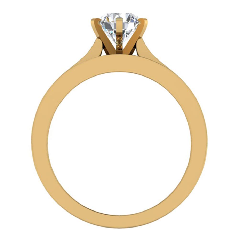 Glitz Design Classic Channel Engagement Ring Set Sparkling Diamond Wedding Set 1.10 ctw 14K Gold (J, I1) RS 4.5