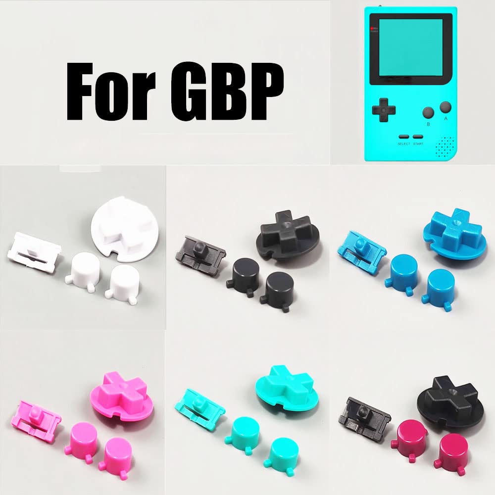 New Custom IPS Buttons D-Pad A B Buttons for Gameboy Pocket GBP IPS LCD Screen Kits (Lake Blue)