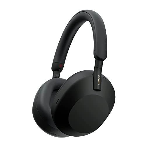 Sony WH-1000XM5 Wireless Noise Canceling Over-Ear Headphones (Black) Bundle with My Bluetooth Locator Keychain Finder (2 Items)