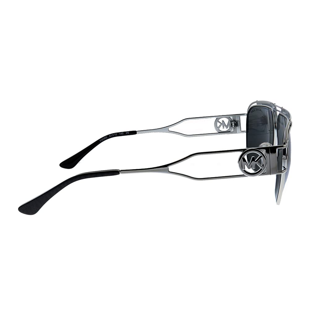 Michael Kors Gunmetal Aviator Ladies Sunglasses MK1102 11536G 61