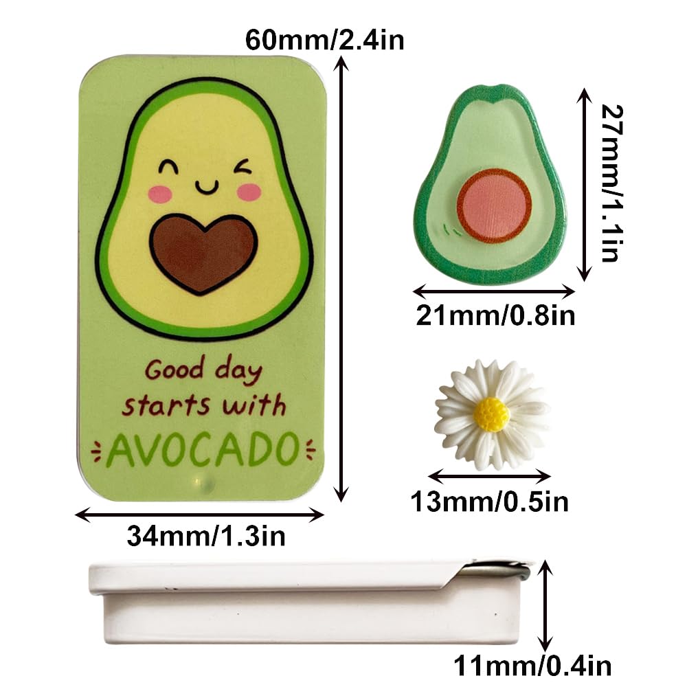 ZDDPDJ Cute Avocado Needle Case Magnetic Sewing Storage Container with Fruit Needle Minder Magnet for Cross Stitch Embroidery Needlepoint Craft Accessories