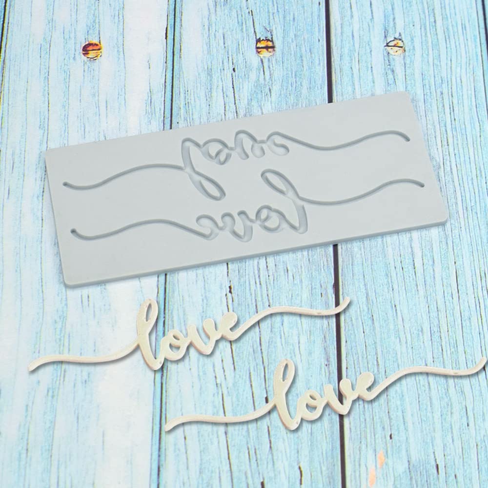 Love Silicone Lace Mold, Cake Mat, Fondant Impression Mats, Heart Pattern Lace Mat for Cake Decorating Valentine's Day (A_6.40x5.52x0.12inch)