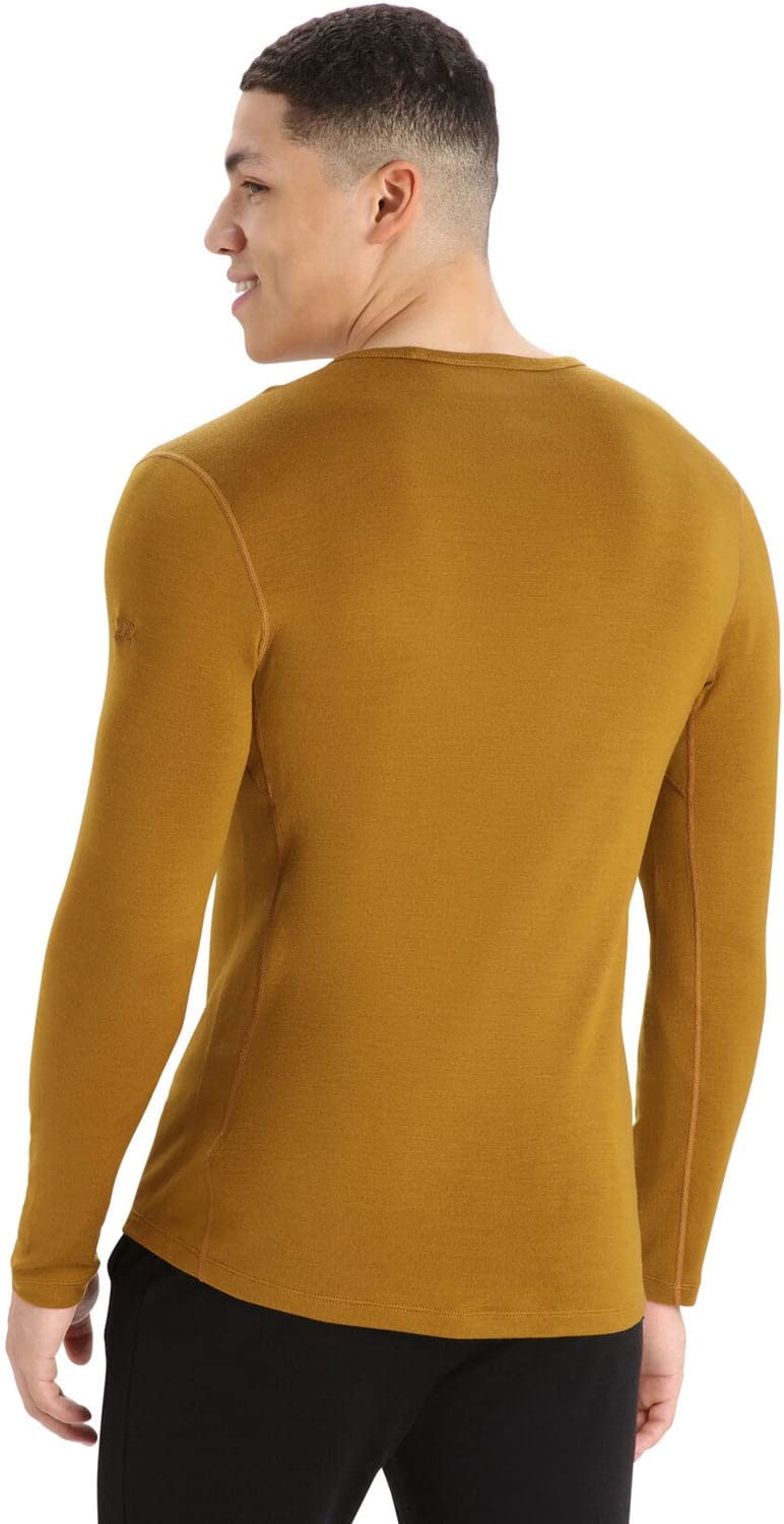 Icebreaker Merino Men's 260 Tech Long Sleeve Crewe Base Layer Tops, Large, Clove