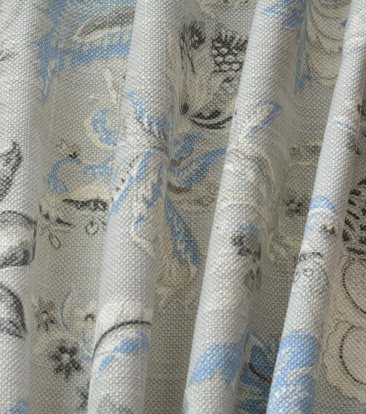 Waverly - Premium Printed Cotton Fabric by The Yard, Floral Inspired, DIY, Craft, Project, Sewing, Designer Upholstery and Home Decor, 54" Wide (Hazel Collection, Chambray)