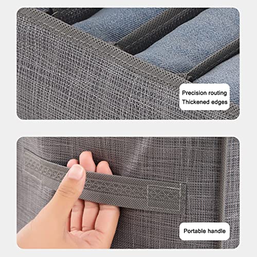 SLDHFE Wardrobe Clothes Organizer 7 Grid, Non-Woven Fabric Closet Drawers Storage Organizers for Jeans Pants Baby Bra Underwear Shirt Folded Sweater Clothing (M)