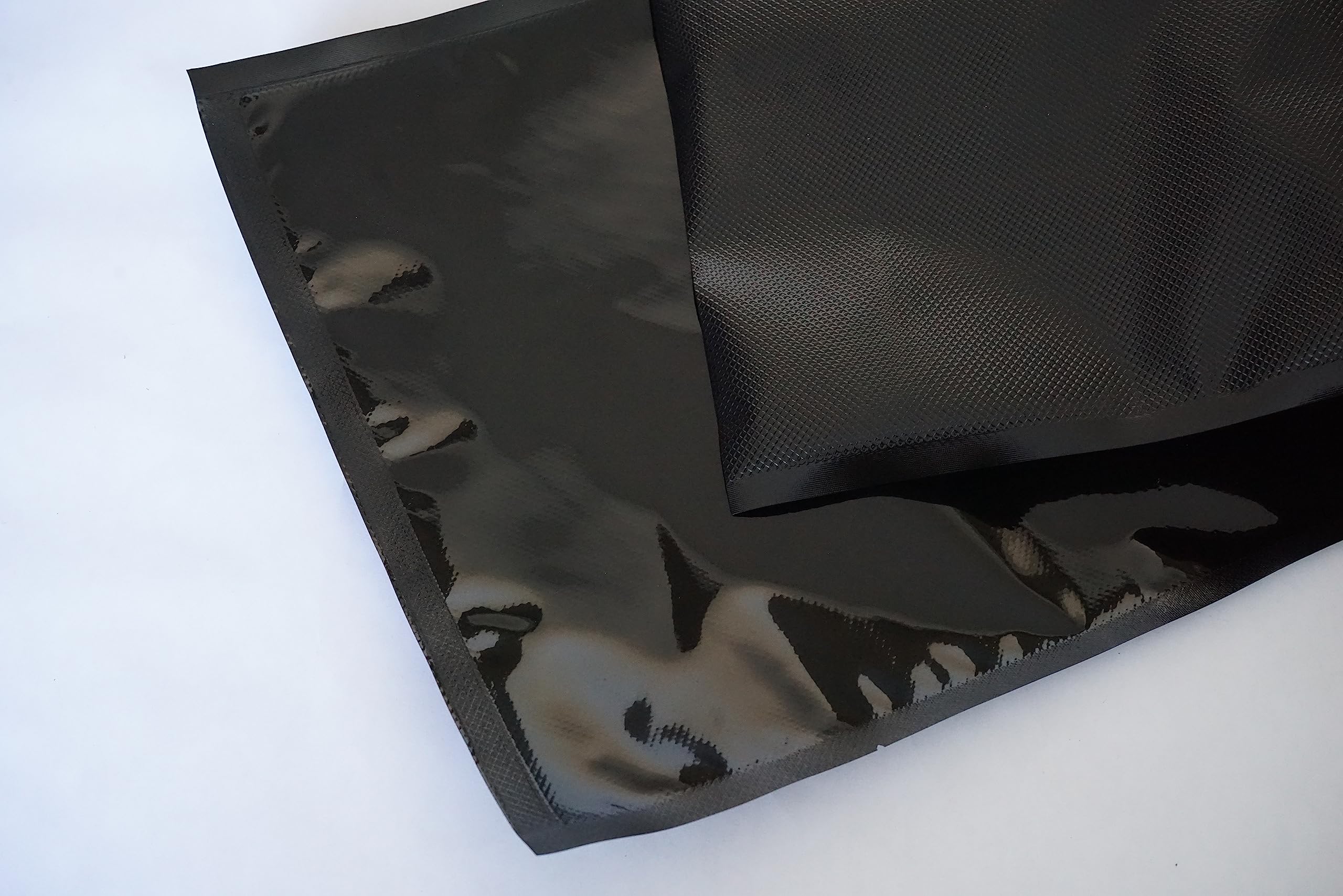 WISPAK Vacuum Sealer Bags food grade BPA free vac seal 100 pieces (Black/Black, 11x24)
