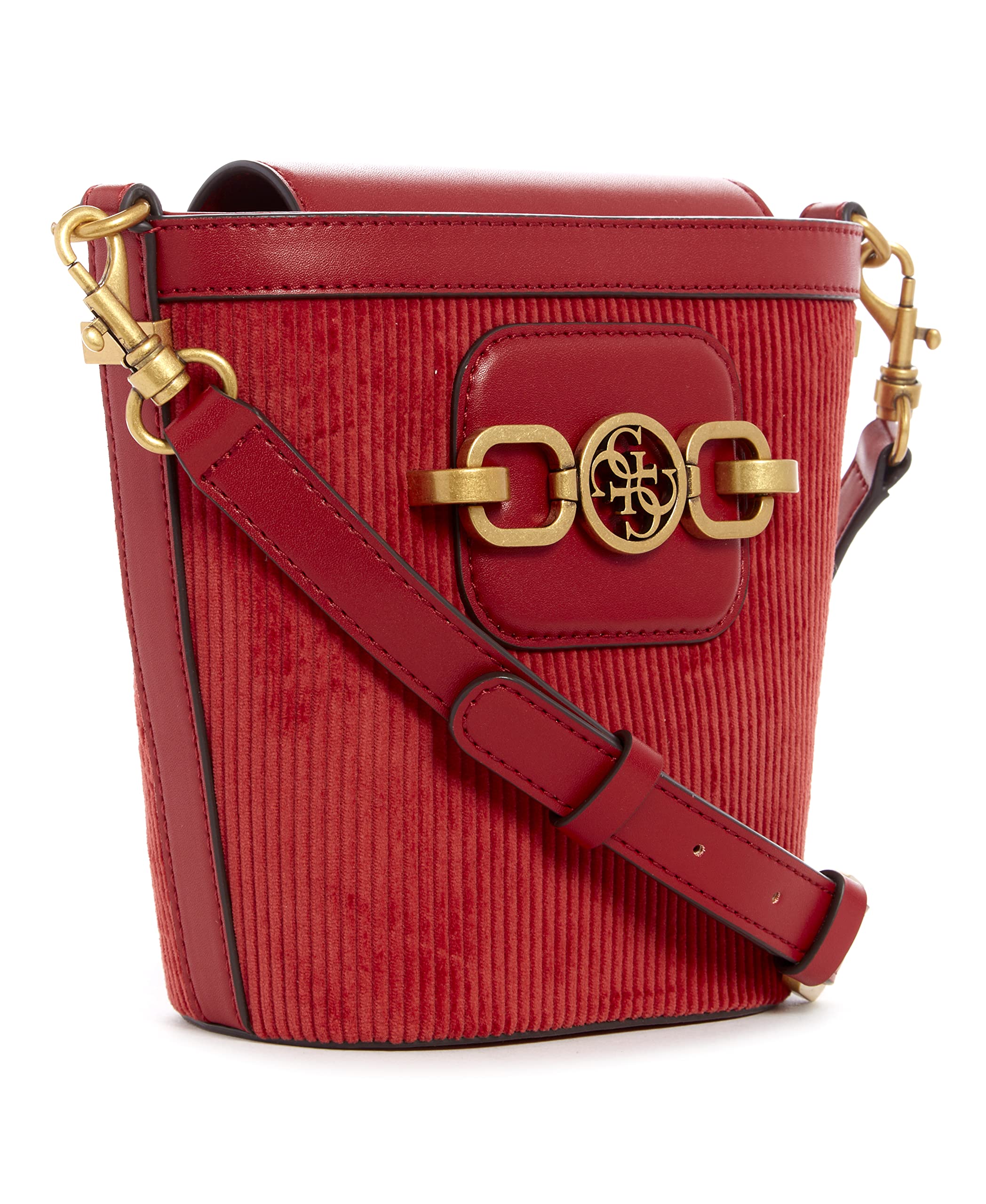 GUESS Hensely Crossbody Bucket, Rust