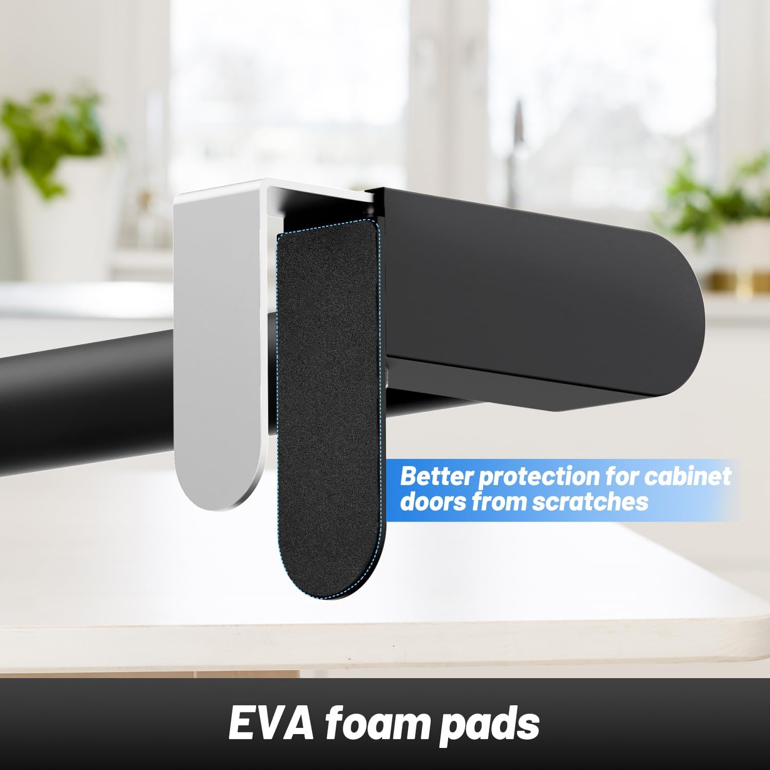 VEHHE Kitchen Towel Holder - 2pcs Over Cabinet Door Hand Dish Towel Bar Rack Holders with 2 Hooks& VEHHE Kitchen Towel Holder, Retractable Kitchen Towel Rack, Hooks Adjustable to Door Thickness.