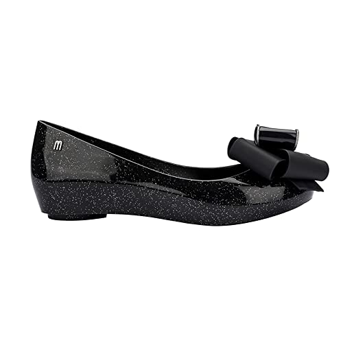 Melissa Womens Ultragirl Sash Bow Ballerina Shoes Black 10.5