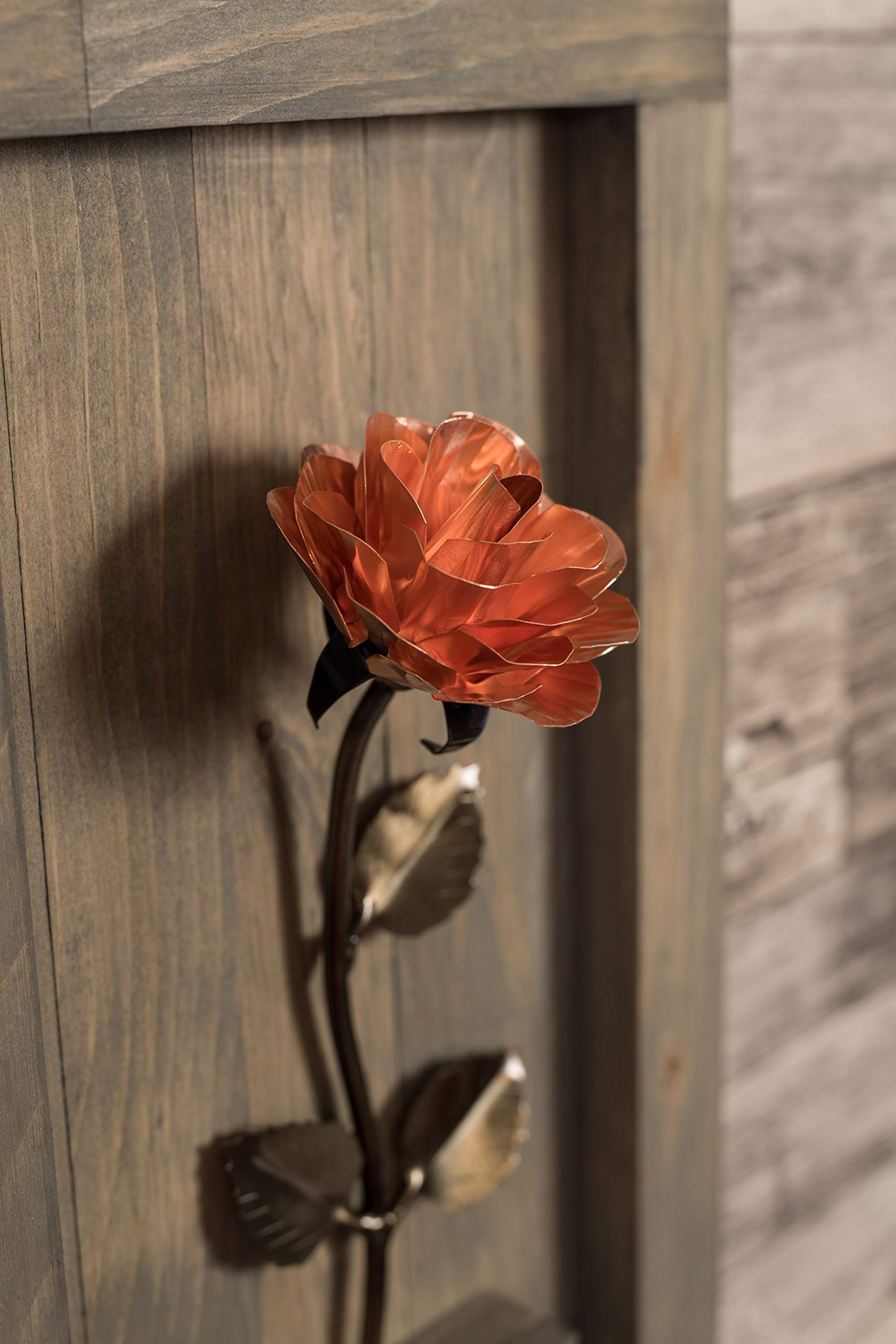 Personalized Gift - Framed Copper Rose for 7th Wedding Anniversary