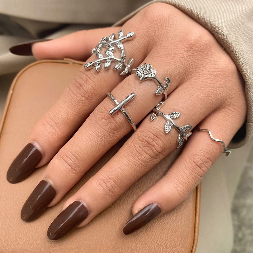 iF YOU 66 Pcs Gold Knuckle Rings Set for Women, Vintage Stackable Rings, Boho Snake Finger Rings, Trendy Midi Rings Pack for Teen