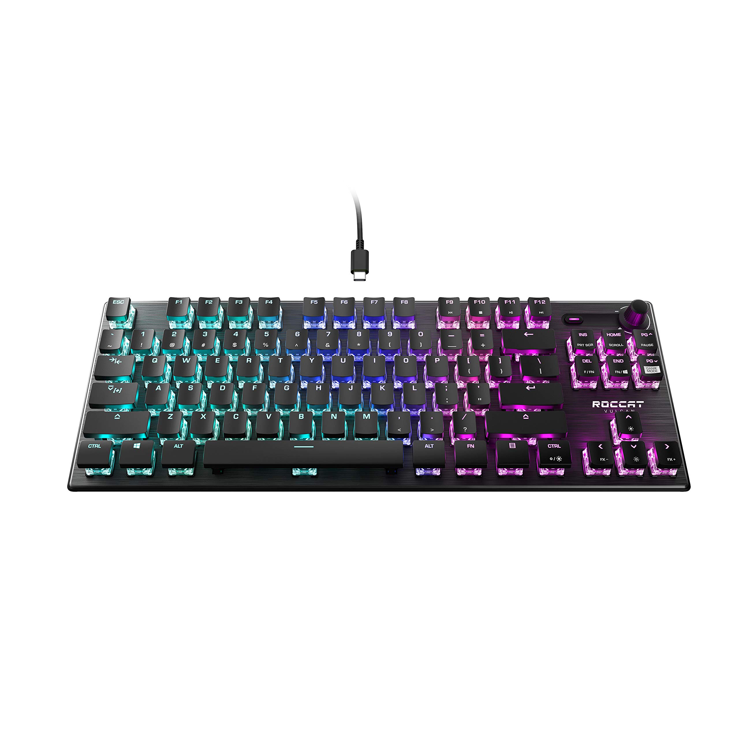 ROCCAT Burst Pro Air Lightweight Symmetrical Optical Wireless RGB Gaming Mouse, Black & Vulcan TKL Mechanical PC Tactile Gaming Keyboard, Black