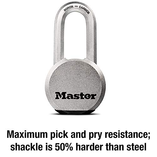 Master Lock Magnum Heavy Duty Solid Steel Padlock with Key, Silver, M930XKADLH