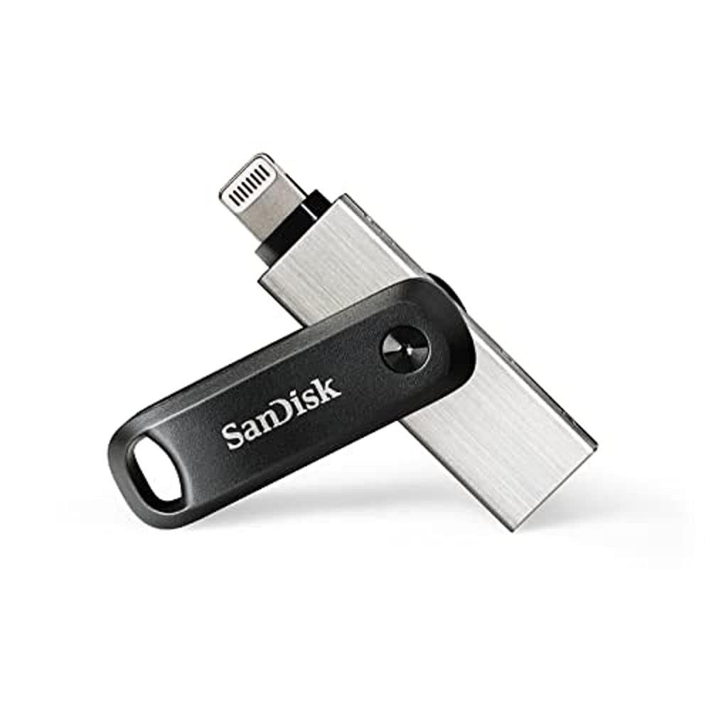 SanDisk 128GB iXpand Flash Drive Luxe for iPhone and SanDisk 128GB iXpand Flash Drive Go for iPhone and iPad