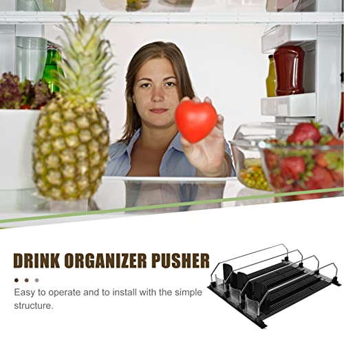 Soda can Organizer Drink Organizer for Fridge, Automatic Can Fridge Organizer 3Pcs Self Pushing Drink Organizer For Refrigerator Beverage Dispenser