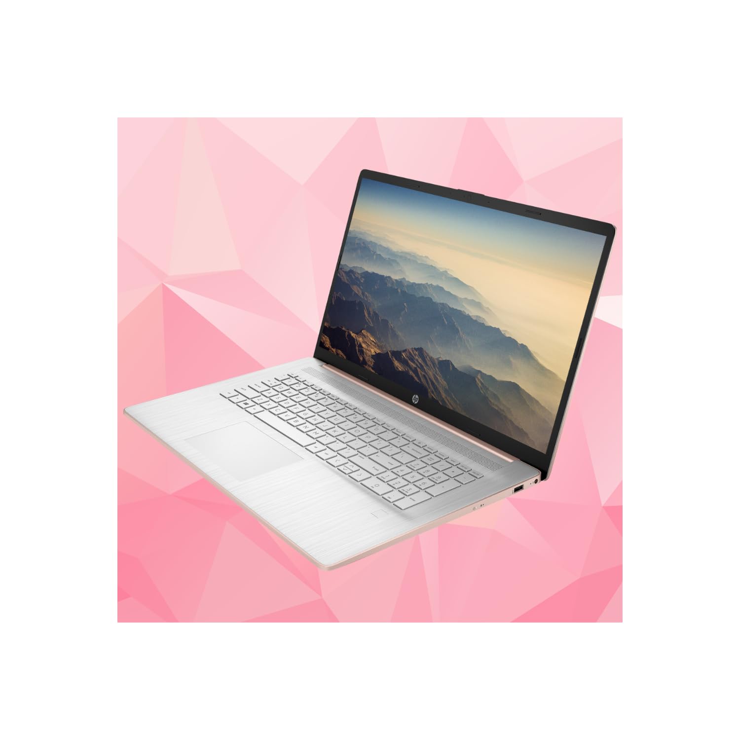 HP 2023 Premium 17.3" HD+ Touchscreen Business Laptop, Intel Core i7-1355U, NVIDIA GeForce MX550, 64GB RAM, 2TB SSD, Webcam, HDMI, Wi-Fi 6, Backlit Keyboard, Fingerprint Reader, Windows 11 Pro, Rose