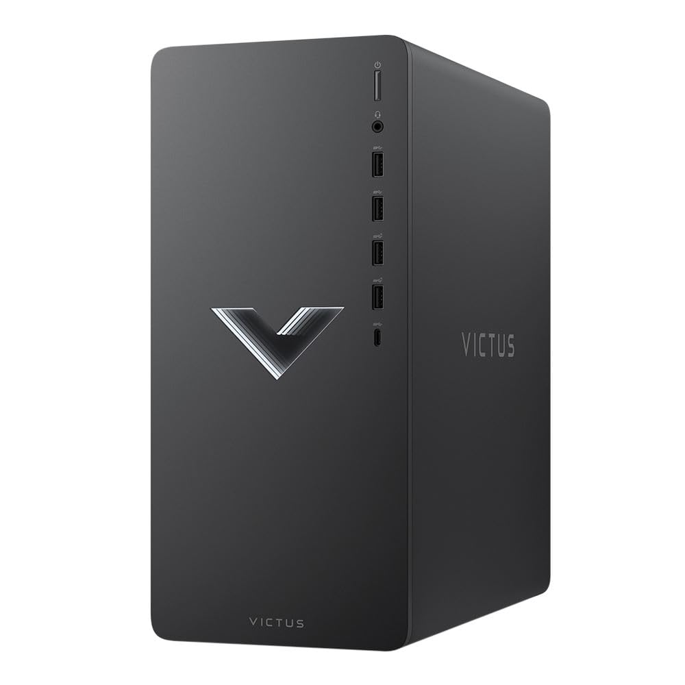 HP 2023 Victus 15L Gaming Desktop PC, AMD 6-Core Ryzen 5600G Processor (Up to 4.4 GHz), 16GB RAM, 1TB SSD, AMD Radeon RX6400, Mouse and Keyboard, Win 11 Home, Mica Silver, with HDMI Accessory