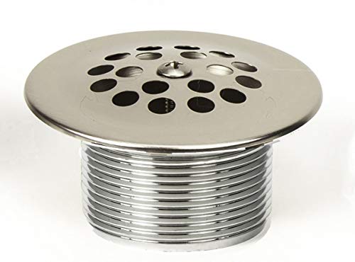 PF WaterWorks PF0972-BN Bathtub Drain Assembly (Drainshoe, Traditional Strainer & Trip Lever Waste & Overflow Face Plate), Brush Nickel