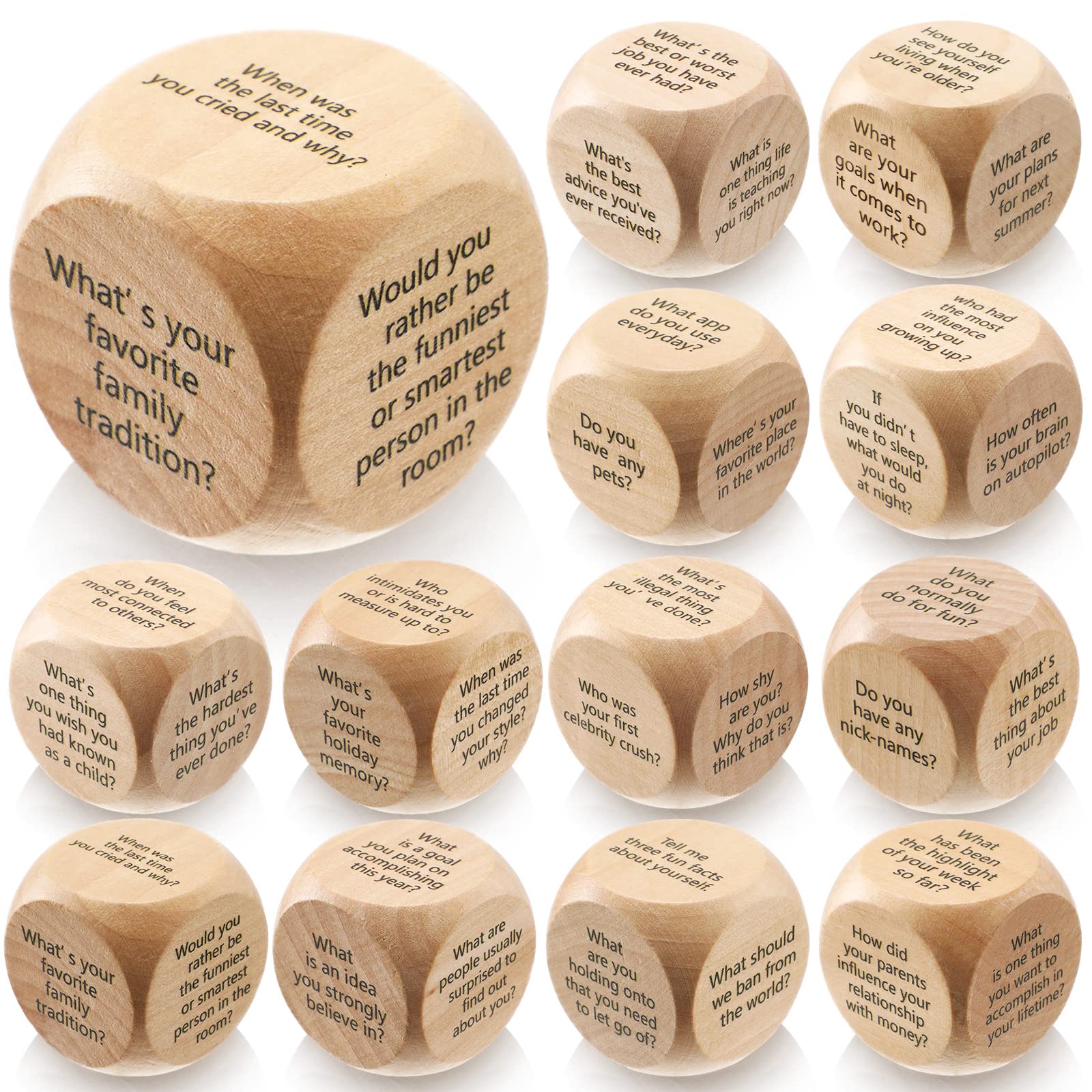 Hanaive 12 Pcs Conversation Starter Ice Breaking Team Games Ice Breaking Dice Game for Adults Team Building Work Office(Black)