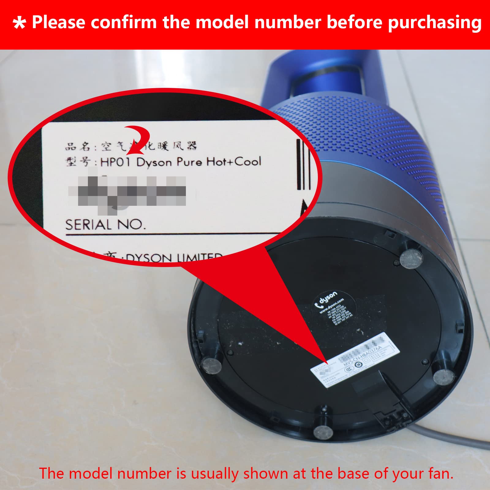 New Fan Remote Control Replacement for HP00 HP01 Dyson Air Purifying Heater(Hot+Cool Air Fan),Replacement Part No. 967197-13