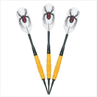 Gold Widow Soft Tip Tungsten Darts Knurled Barrel 16 Gram