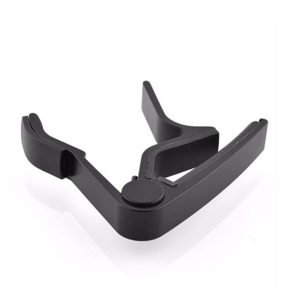 Guitar Capo,Acoustic Guitar, Electric Guitar Capo- Banjo and,for Acoustic,Ukulele, Mandolin, Bass, Picks Black Single Handed Capo