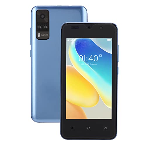 PUSOKEI 5 Inches HD Screen Smartphone, MTK6779 CPU/RAM 2GB ROM 32GB/WiFi BT FM, Face Recognition/2MP 5MP Camera/1080x2320 Resolution/Dual SIM 3G Mobile Phone for Android 6(Light Blue)