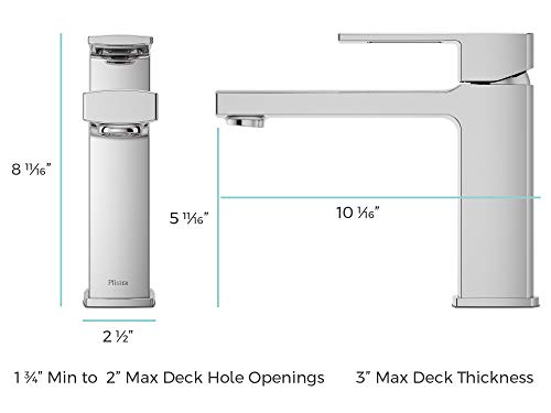 Pfister RT6-1DAC Deckard Single Control 1-Hole Roman Tub Faucet, Polished Chrome