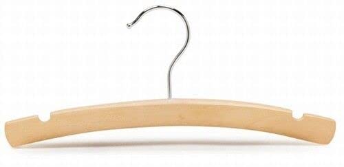 Only Hangers 10" Infant & Baby Natural Wood Dress Hanger (Pack of 25)