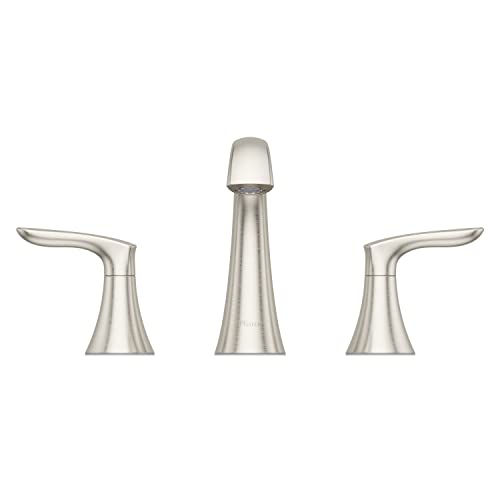 Pfister Weller Bathroom Sink Faucet, 8-Inch Widespread, 2-Handle, 3-Hole, Brushed Nickel Finish, LG49WR0K