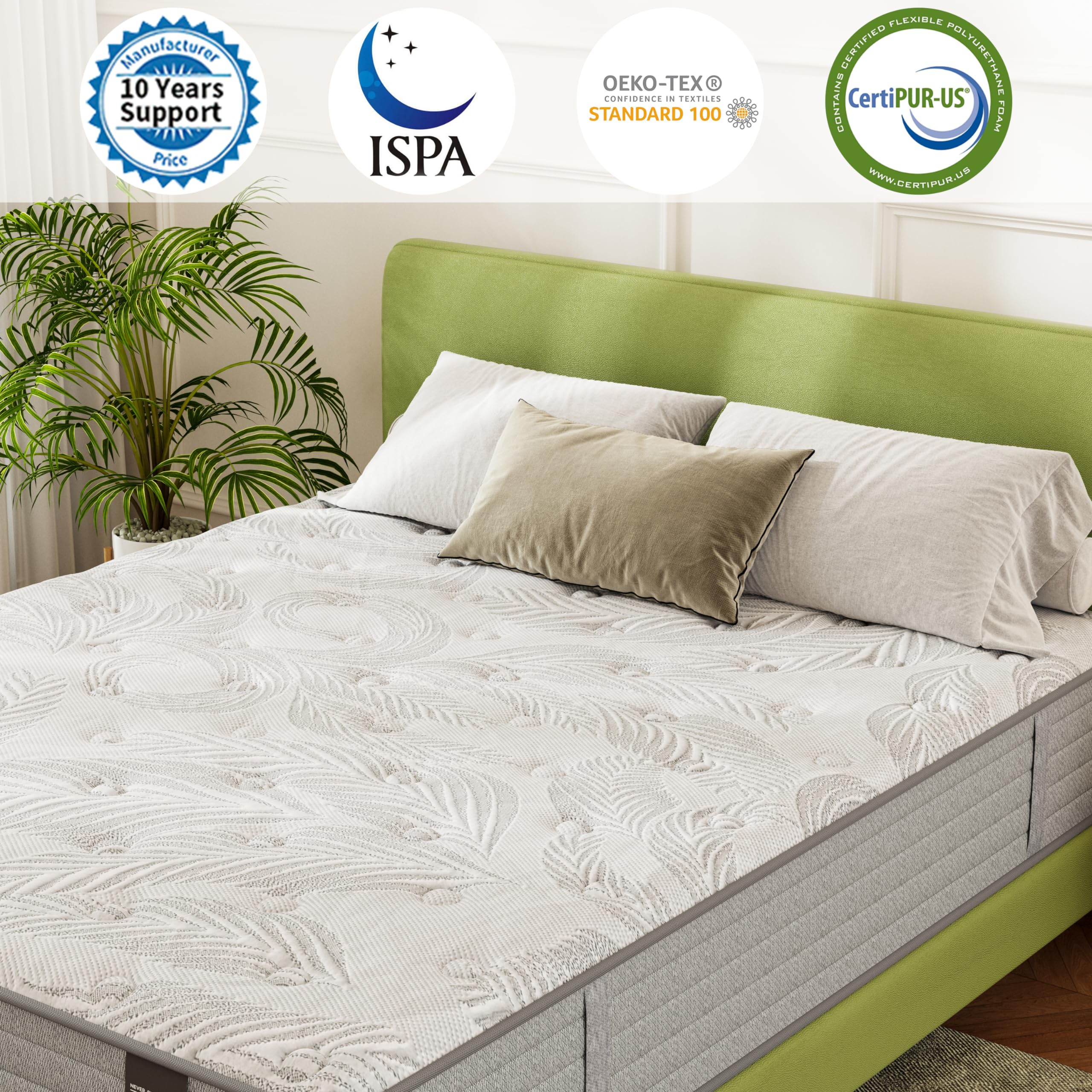 Twin XL Mattress 12 Inches Memory Foam Mattress,Twin Hybrid Mattress in a Box Individually Pocket Springs,Twin XL Size Mattress Medium Firm for Good Night Sleep,Pressure Relief,CertiPUR-US Certified