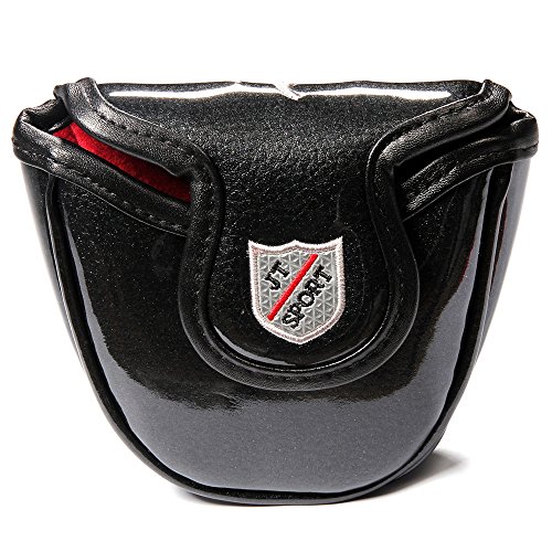 Golf Skull Skeleton Black Mallet Putter Cover Headcover for Odyssey Scotty Cameron Taylormade (Black)
