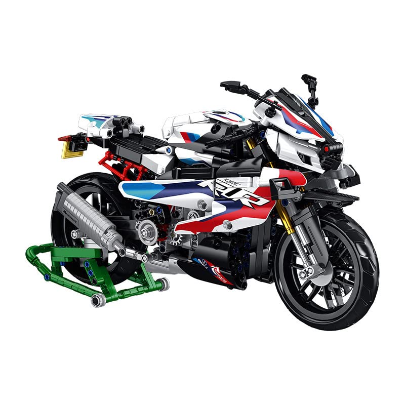 NOSTEA Technics Motorcycle for BMW M1000 RR, 912 pcs, Motorcycle Building Bricks Toy Compatible with Lego