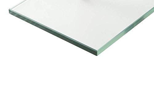 Pro Safe Glass 10" X 48" Rectangle Tempered Clear Floating Glass Shelf - Glass Only