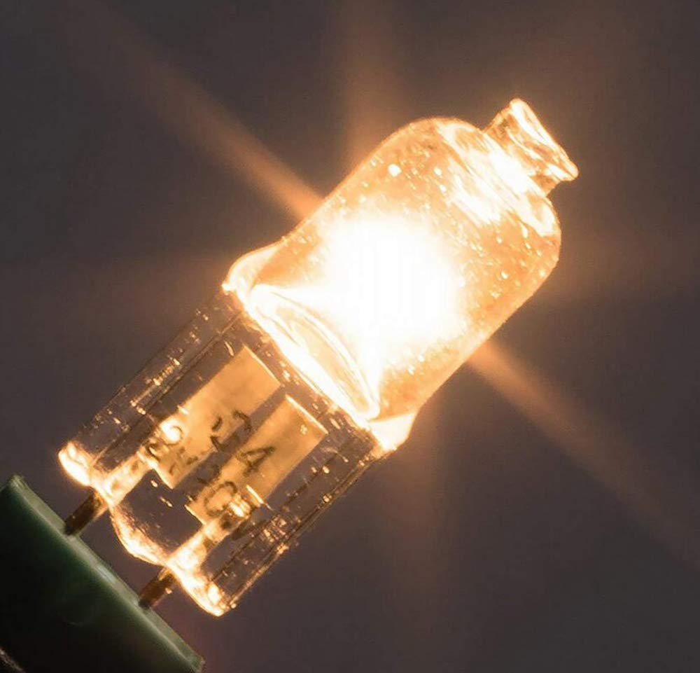 GY6.35 Halogen Bulbs 20W G6.35 20 Watt 12V Halogen Lamps 12 Volt JC Type Halogen Light Bulb,G6.35 GY6.35 Bi-Pin Base,Clear Glass Lens,Warm White 2700K,10 Pack