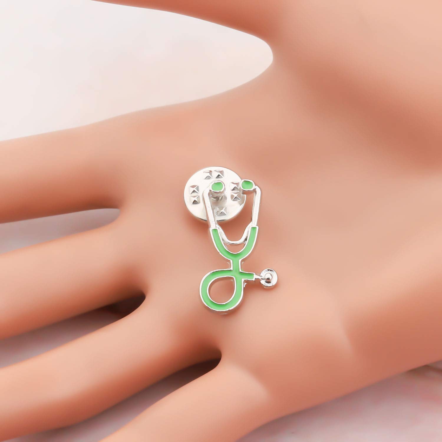 Nurse Stethoscope Enamel Pin Medical Doctor Nurse Stethoscope Brooches Christmas Gift (Pink-s)
