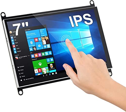 Raspberry Pi Screen 7 inch Monitor Raspberry Pi Display LCD 1024 * 600 Touchscreen Small Monitor for Raspberry Pi 4/3/2/Zero/B/B+ Win10/8/7 Raspbian Free Driver