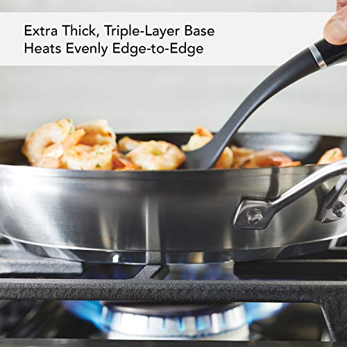 KitchenAid 3-Ply Base Brushed Stainless Steel Nonstick Fry Pan/Skillet, 12 Inch