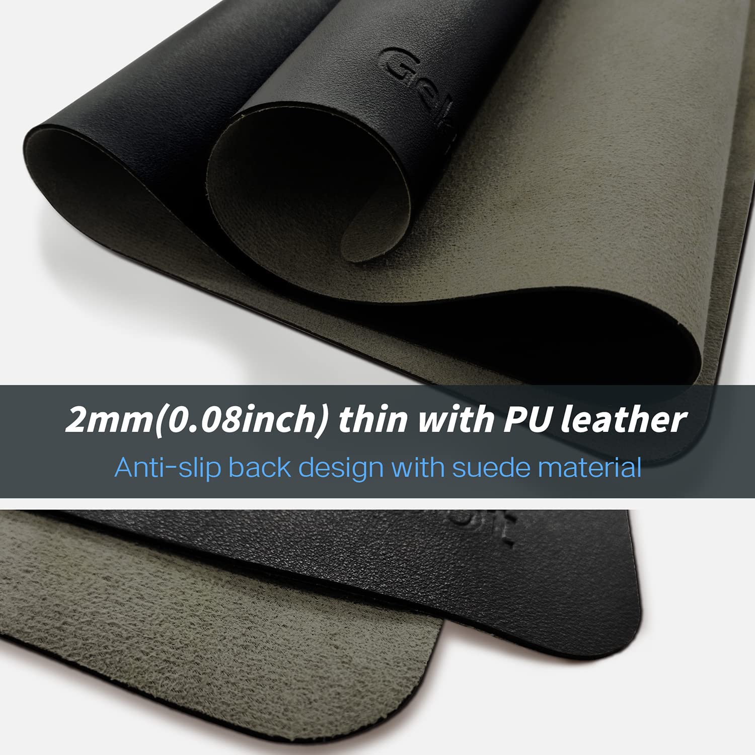 Gun Cleaning Mat, 31.5"x15.7" Desk Pad, Rifle Pistol Gun Mat, PU Leather, Non-Slip, Waterproof Workbench Mat, Large Desk Blotter Protector (Black)