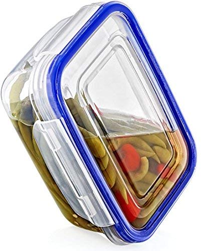 Large Plastic Food Storage Container with airtight Lid for Pantry, Fridge- 10 Cup, 80 Oz- BPA Free, Leakproof Sealed Container- Microwave, Dishwasher and Freezer Safe (Clear)