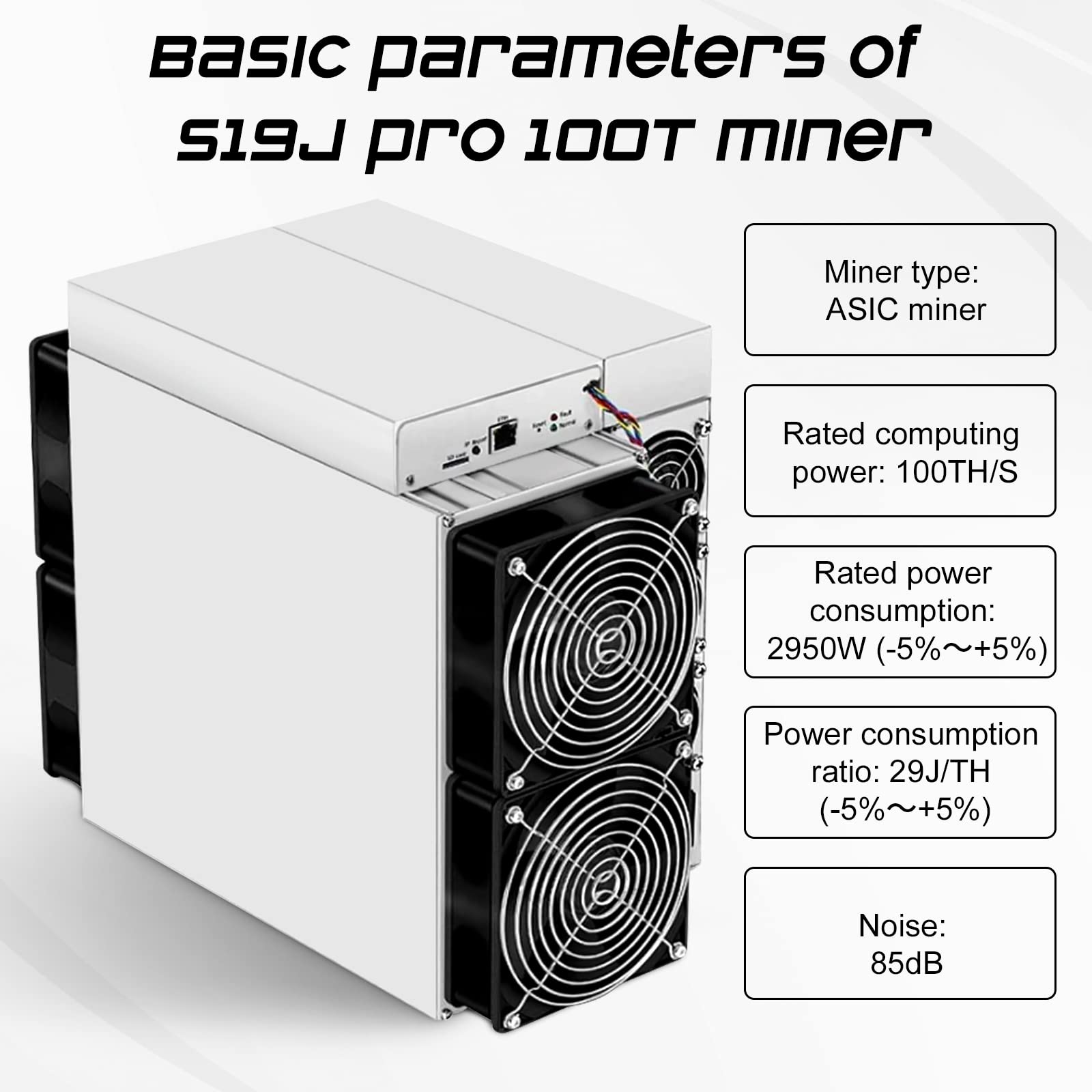 QUEP New Antminer S19J pro 100TH/S Bitcoin Miner BTC Miner Include Mining Power Supply PSU, Professional Antminer Bitcoin Miner Retail