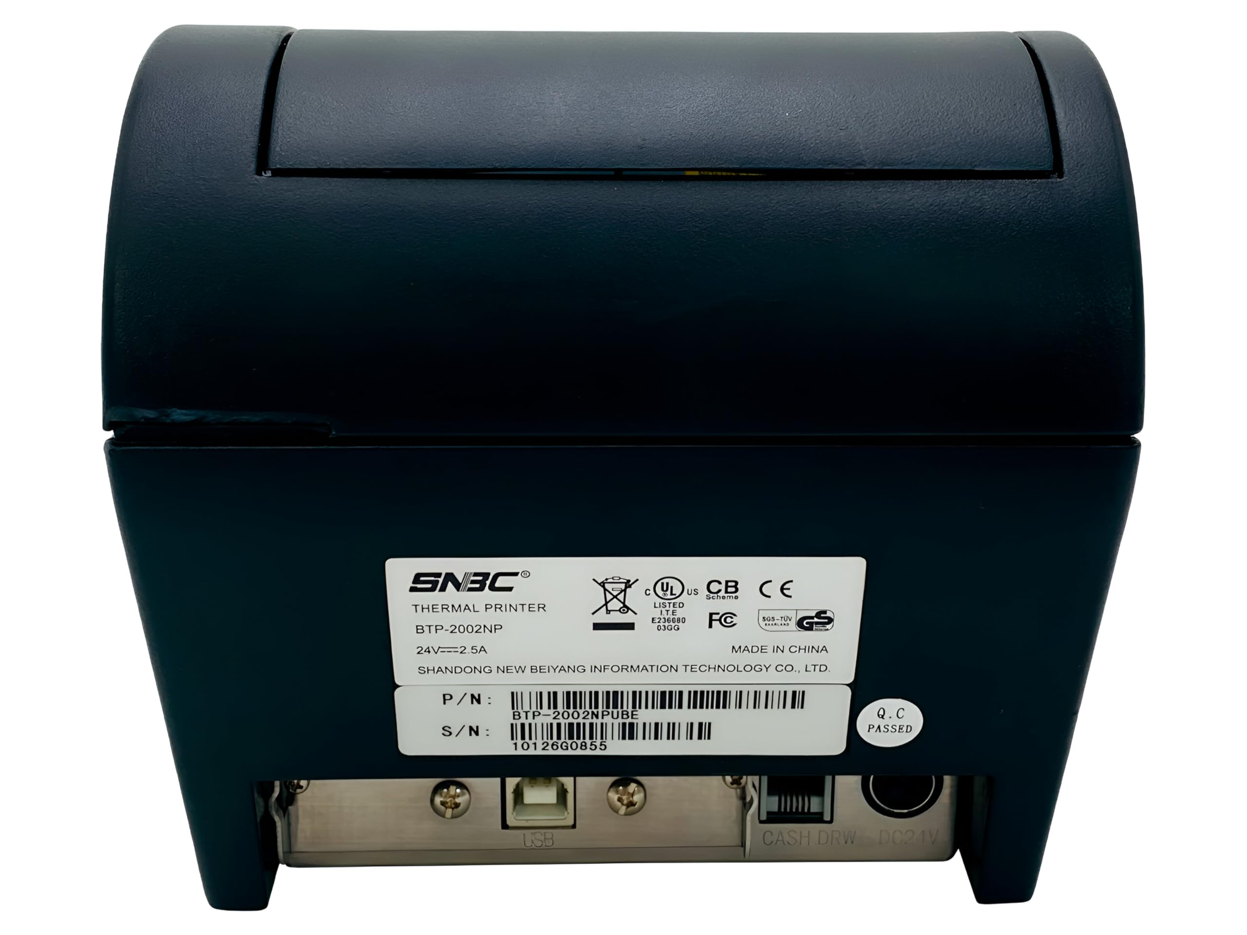 Tekswamp SNBC BTP-2002NP Compact POS Thermal Receipt Ticket Printer USB BTP-2002NPUBE, Bundle with AC Adapter
