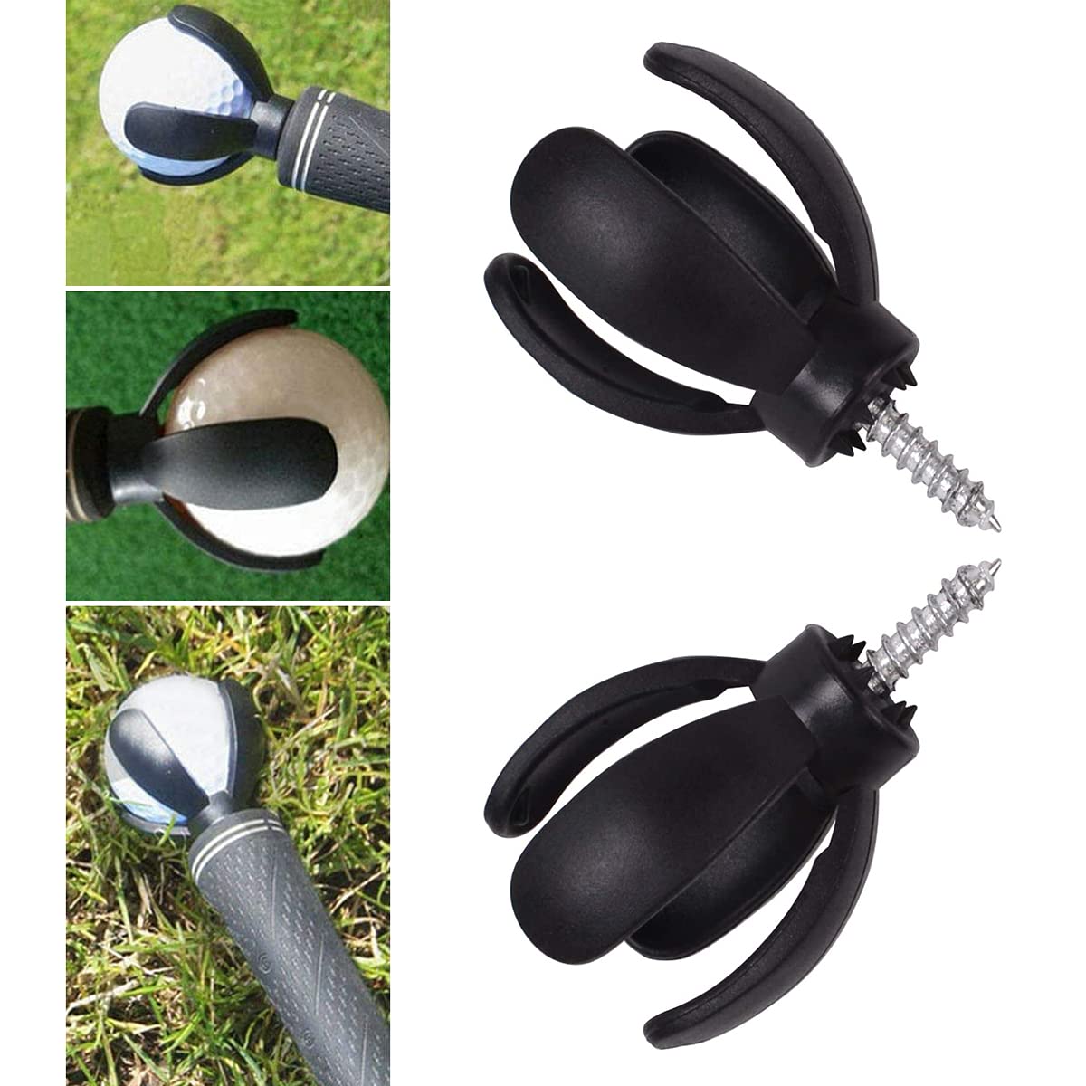 Golf Ball Retriever for Putter - 5Pcs Golf Ball Picker Upper for Putter Ball Grabber Tool Golf Putter Ball Retriever Tool Golf Ball Grabber - Suction Cup Balls Picker Womens Golf Accessories for Men