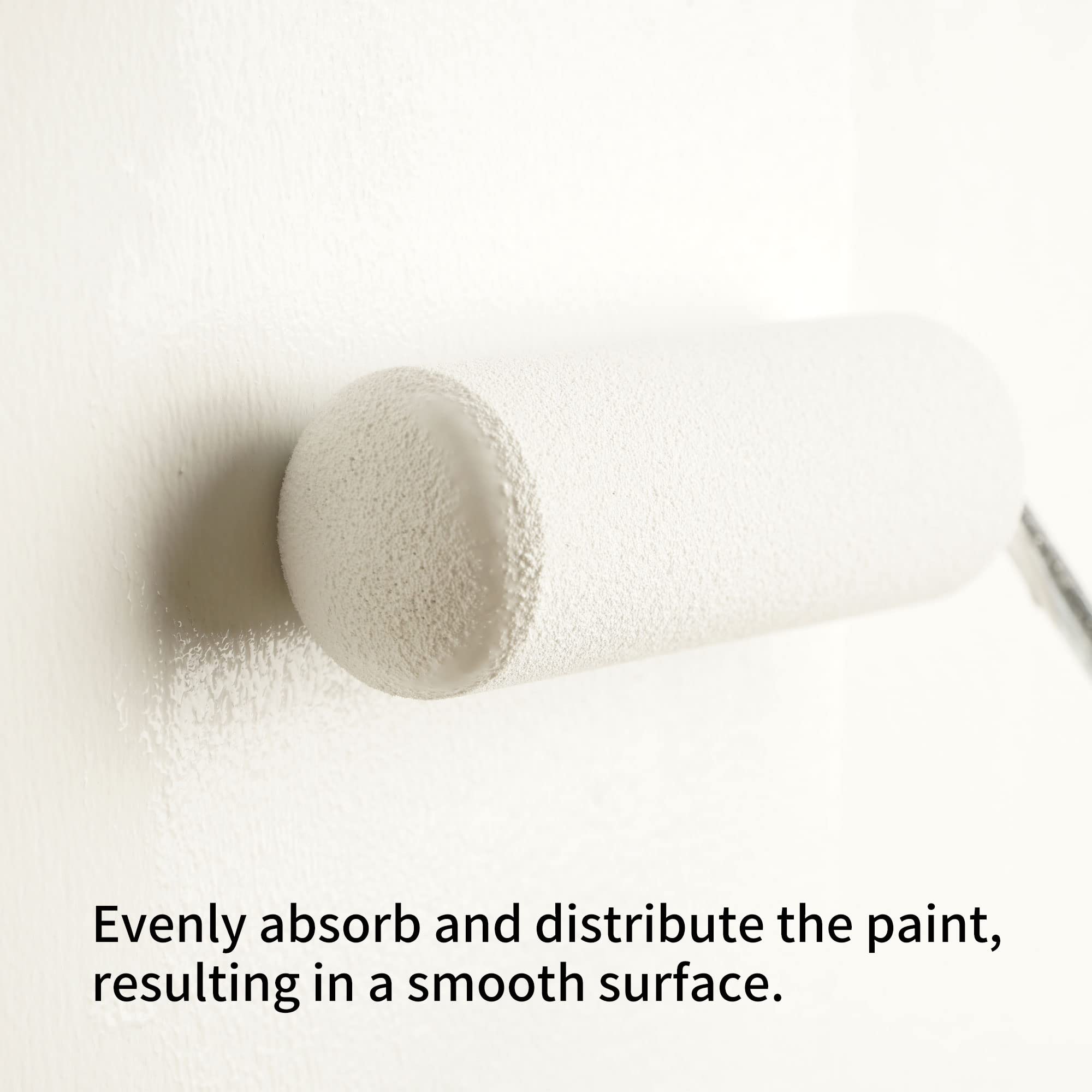 Voomey Mini Paint Roller Covers,High Density Foam Paint Roller,4 Inch Foam Roller Paint, 24 Pack,Fits All Flat Surfaces, Including Kitchen Cabinets, Doors, Tables, Etc.