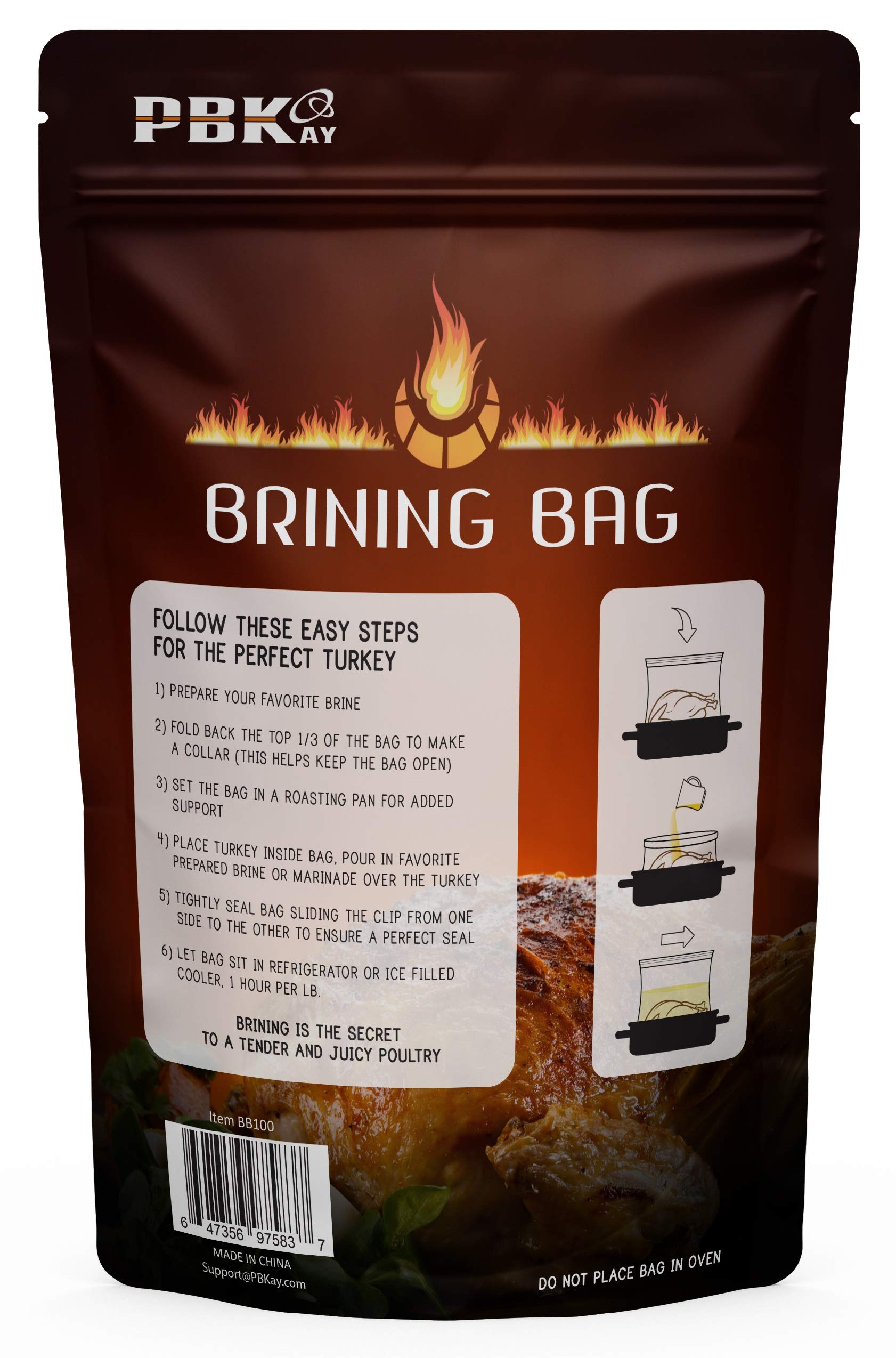 Large Turkey Brine Bags Heavy Duty for Turkey or Ham XL, 2 pack, with Cooking Twine