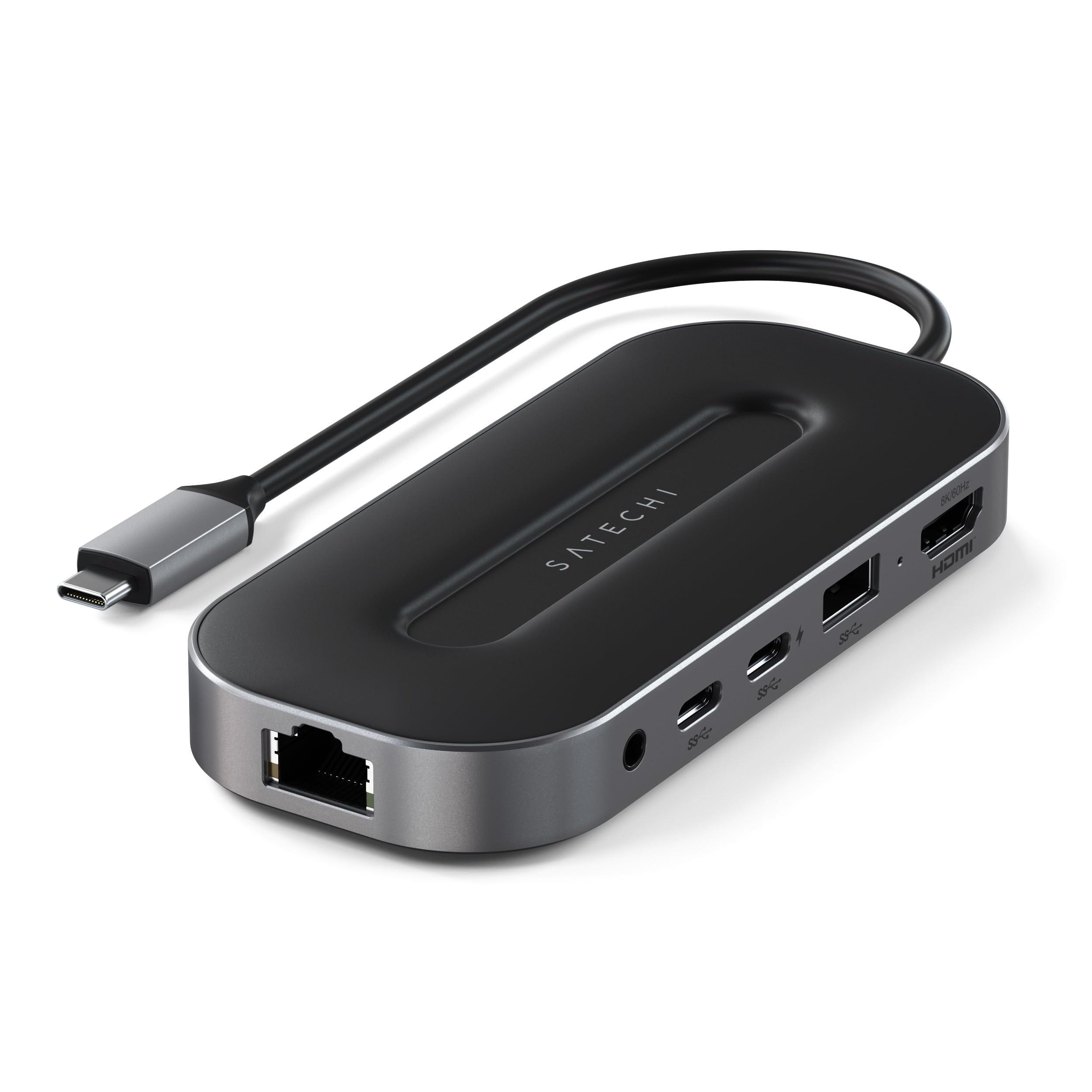 Satechi USB4 Multiport Adapter, USB C Hub 6 in 1 with 8K HDMI, 100W USB C PD Charging, USB C Data, USB-A, Ethernet, Audio Jack, for MacBook Pro/Air M1 M2 M3, Windows