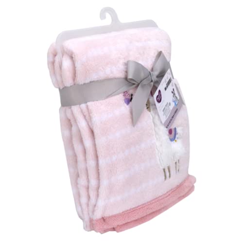 Parent's Choice Plush Baby Blanket 30 in x 40 in Pink Llama