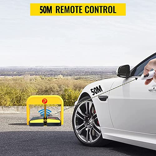 Smart Lock Parking Bollard, Parking Space Lock Folding Parking Barrier, Car Park Driveway Guard Saver Automatic Barrier Remote Controlled for Home, Business, Office
