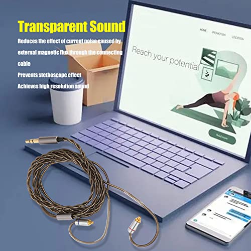 Vbestlife Earphone Cable Replacement, MMCX to 3.5MM Universal Earphone Replacement Cable Fit for Sennheiser IE300 IE600 IE900, for SE215 SE846, for UE900, etc.