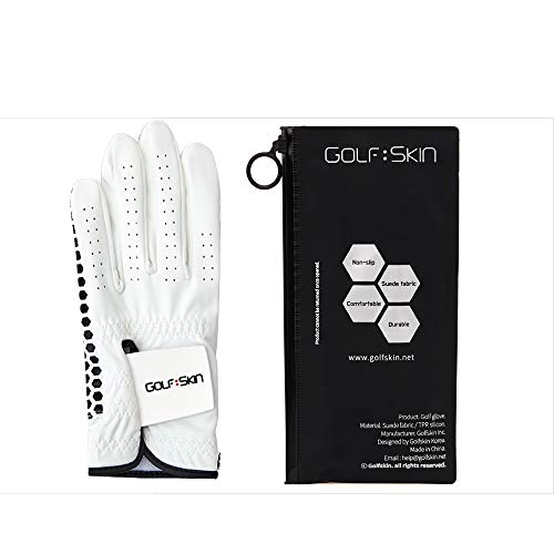 GOLFSKIN Golf Gloves for Men Black Honey Comb Design (X-Small)